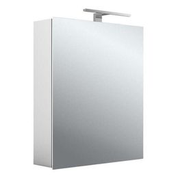 Emco Asis Mee Aufputz-Lichtspiegelschrank 949805049 600x746mm, 1-t&uuml;rig, Anschlag rechts/links, Aluminium