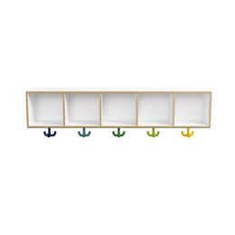 HEWI H&auml;ngeregal M20.02.001 1000x200x200mm, 5 Pl&auml;tze mit 3-fach-Haken