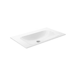 KEUCO X-Line Keramik-Waschtisch 33160318000 80,5x49,3cm, ohne Hahnloch und &Uuml;berlauf, wei&szlig;
