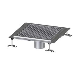 Kessel Ferrofix Bodenwannen 6050050 Edelstahl, 500x500x65mm, Auslauf senkrecht