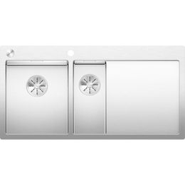 Blanco Claron 6 s-if Spüle 521646 100x51cm, Edelstahl, links, PushControl Ablauffernbedienung
