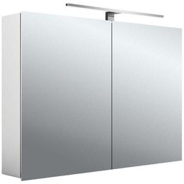 Emco Asis Mee Aufputz-Lichtspiegelschrank 949805052 1000 x 746 mm, 2-t&uuml;rig, Aluminium