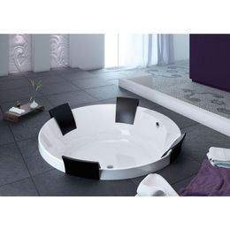 Hoesch Aviva Badewanne 6620.010 180cm, weiss, rund, mit 4 Kopf- und Rückenstützen