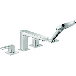 Hansgrohe Metropol 4-Loch Wannenarmatur 74552000 chrom, mit B&uuml;gelgriffen