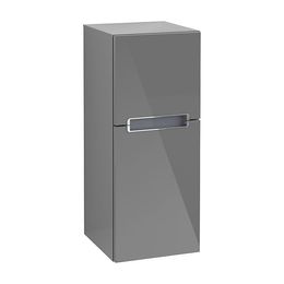 Villeroy & Boch Villeroy & Boch Subway 2.0 Seitenschrank A7140RFP 35,4x85,7x37cm, links, Griff silbermatt, silbergrau, glossy grey
