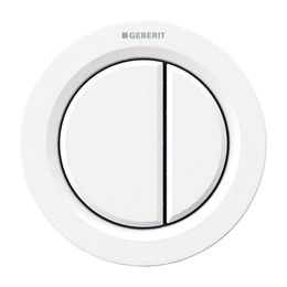 Geberit WC-Steuerung Typ 01 116050111 pneumatisch, 2-Mengen-Sp&uuml;lung, f&uuml;r Badm&ouml;bel, Kunststoff, wei&szlig;-alpin