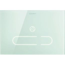 Duravit DuraSystem Bet&auml;tigungsplatte WD5003012000 22,98 x 15,7 cm, ber&uuml;hrungslos, Glas wei&szlig;, f&uuml;r WC