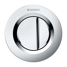 Geberit WC-Steuerung Typ 01 116042461 pneumatisch, 2-Mengen-Sp&uuml;lung, Kunststoff, mattverchromt