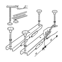 Laufen Wannenfuss 2961710000001 h&ouml;henverstellbar 13,5-19 cm