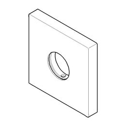 Dornbracht Schubrosette 60 x 60 x 9 092798003-08 platin
