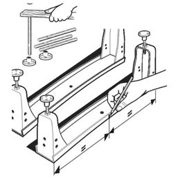 Laufen Wannenfuss 2961720000001 h&ouml;henverstellbar 13,5-19 cm, starre Form
