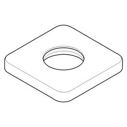 Dornbracht Rosette Schlauch-Brause - 092771007-10 wei&szlig; matt
