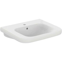 Ideal Standard Contour 21 Waschtisch V216801 mit Hahnloch/Überlauf, unterfahrbar, 65x55,5x17,5cm, weiß