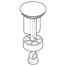 Dornbracht Stopf. Abl.-Garn. 1 pl. matt 90312000900-06 Platin geb&uuml;rstet