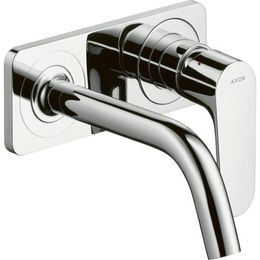 Hansgrohe Axor Citterio M Fertigmontageset 34112000 Unterputz-Waschtischarmatur, Ausladung 167mm, mit Platte, chrom