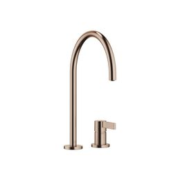 Dornbracht Tara Ultra Zweigriff-Küchenarmatur 32815875-42 für Spültisch, mit Einzelrosetten, Ausladung 241mm, Bronze gebürstet