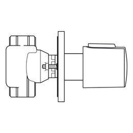 Ideal Standard Unterputzventil CeraTherm A4656AA Unterputz Absperrventil, verchromt