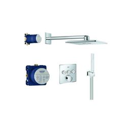 Grohe SmartControl Duschsystem Unterputz 34712000 chrom, mit 3 Absperrventilen, eckig