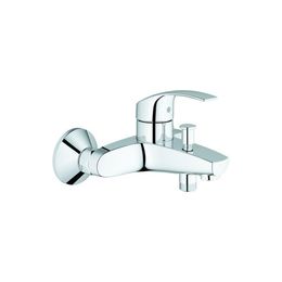 Grohe Eurosmart Wannenarmatur 33300002 chrom, Wandmontage, mit Temperaturbegrenzer