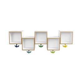 HEWI Reihen-H&auml;ngeregal M20.03.001 1000x300x200mm, asymmetrisch, 5 Pl&auml;tze mit 3-fach-Haken