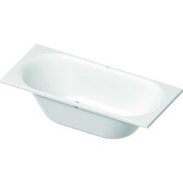 Duravit D-Neo Rechteck-Badewanne 700476000000000 180 x 80 x 46 cm, Einbauversion, 2 Rückenschrägen, weiß