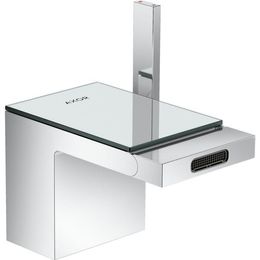 Hansgrohe Axor MyEdition Bidetarmatur 47210000 Ausladung 121 mm, mit Push-Open Ablaufgarnitur, chrom/Spiegelglas
