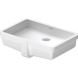 Duravit Vero Einbau-Waschtisch 0330480000 48,5x31,5cm, Einbau von unten, ohne Hahnloch, mit &Uuml;berlauf, wei&szlig;