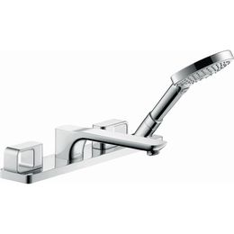 Hansgrohe Fertigmontageset Axor Urquiola 11443000 4-Loch-Wannenrandarmatur, chrom