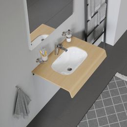 Duravit D-Code Einbauwaschtisch 0338490000 Einbau von unten, mit Überlauf, Weiß Hochglanz
