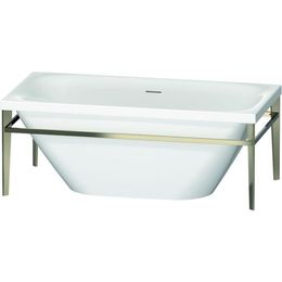 Duravit XViu Rechteck-Badewanne 700444000B10000 160 x 80 cm x 46, freistehend, weiß, Metallgestell champagner matt