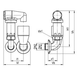 Aalberts SEPP Safe Rohrbelüfter 0006061 DN 15 - G 1/2a x G 3/4a, 1-fach, Messing verchromt