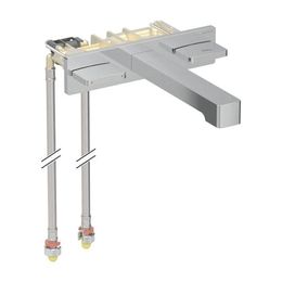 Geberit One Waschtischarmatur 116461211 Zweigriffmischer, eckig, Wandmontage, f&uuml;r Unterputz-Funktionsbox, hochglanz-verchromt