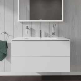 Duravit ME by Starck Waschtisch mit L-Cube Waschtischunterschrank 100 cm, weiß matt
