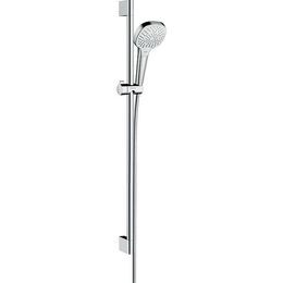 Hansgrohe Croma Select E Multi Brause Set 26591400 EcoSmart, weiss chrom, 90 cm Stange Unica Croma