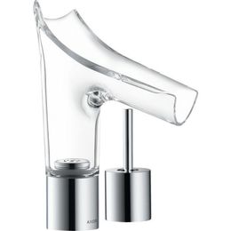Hansgrohe Axor Starck V 110 Waschtischarmatur 12115000, 2 Loch, chrom, Glasauslauf, Joystick