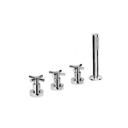 Herzbach Stilo Wannen-Vierloch-Armatur 14.952450.2.01 Fliesen/Wannenrandmontage, chrom