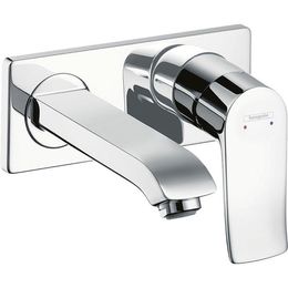 Hansgrohe Waschtisch Armatur Metris 31251000 chrom, Unterputz, mit Auslauf 165 mm