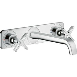 Hansgrohe Axor Citterio E Fertigmontageset 36115000 Unterputz-3-Loch-Waschtischarmatur, Platte, chrom