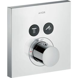 Hansgrohe Axor ShowerSelect Square Thermostat 36715000, Thermostat, 2 Verbraucher, chrom
