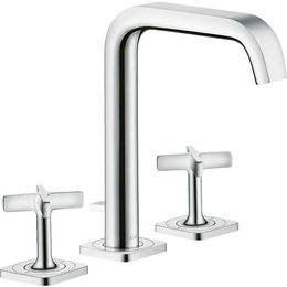 Hansgrohe Axor Citterio E 170 3-Loch-Waschtischarmatur 36108000 Ausladung 165mm, mit Zugstangen-Ablaufgarnitur, chrom