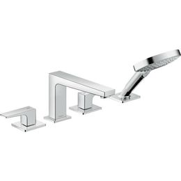 Hansgrohe Metropol 4-Loch Wannenarmatur 32552000 chrom, mit Zungengriffen