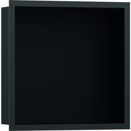 Hansgrohe XtraStoris Wandnische 56098340 30x30x10cm, mit Designrahmen, mattschwarz, brushed black chrome