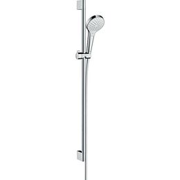 Hansgrohe Croma Select S Vario Brauseset 26573400 EcoSmart, weiss-chrom, 90 cm Brausestange