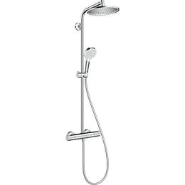 Hansgrohe Crometta S 240 Showerpipe mit Thermostat 27268000 chrome, 1jet, EcoSmart, 9 l / min, &Oslash; 24 cm