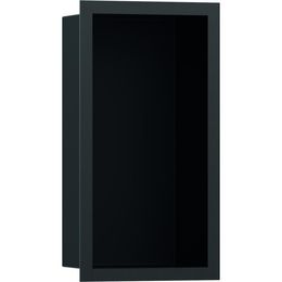 Hansgrohe XtraStoris Wandnische 56095340 30x15x10cm, mit Designrahmen, mattschwarz, brushed black chrome