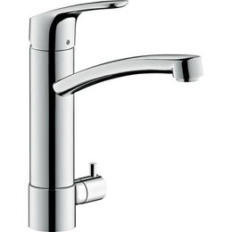 Hansgrohe Focus M41 Einhebel-Küchenmischer 200 1 jet 31803000 200, mit Geräteabsperrventil, schwenkbar, chrom