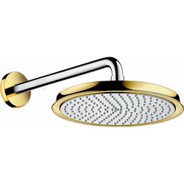 Hansgrohe Raindance Classic 240 Air Kopfbrause 27424090, chrom/gold, &Oslash; 240 mm, Wandanschluss