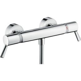 Hansgrohe Ecostat Comfort Care Brausethermostat 13117000 350x103mm, Aufputz, mit extra langen Griffen, chrom