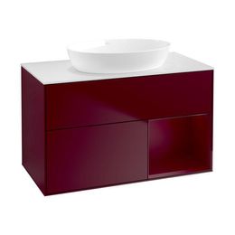 Villeroy & Boch Villeroy und Boch Finion Waschtischunterschrank FA21HBHB 100cm, Abdeckplatte white matt, Regale Peony matt lacquer, Peony Matt