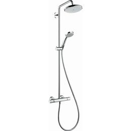 Hansgrohe Croma 220 Ecosmart Showerpipe 27188000 mit Brausearm 400 mm, schwenkbar, chrom